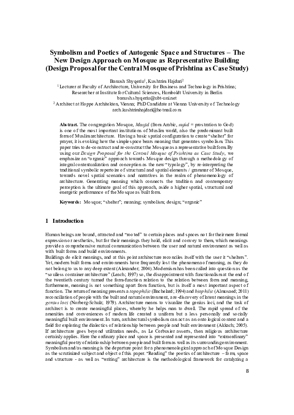 (PDF) Symbolism and Poetics of Autogenic Space and Structures – The New ...