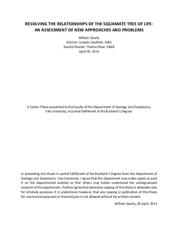 (PDF) Resolving the Relationships of the Squamate Tree of Life : An ...