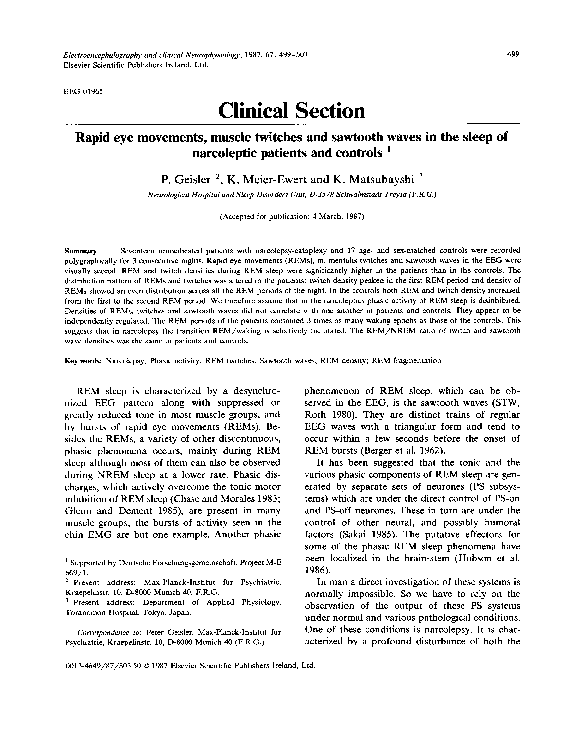 (PDF) Rapid eye movements, muscle twitches and sawtooth waves in the ...