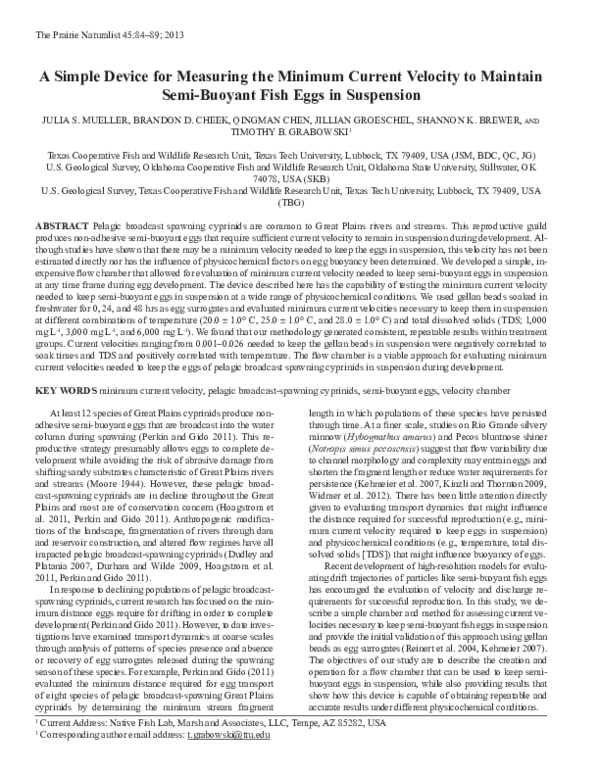 (PDF) A simple device for measuring minimum current velocity to ...