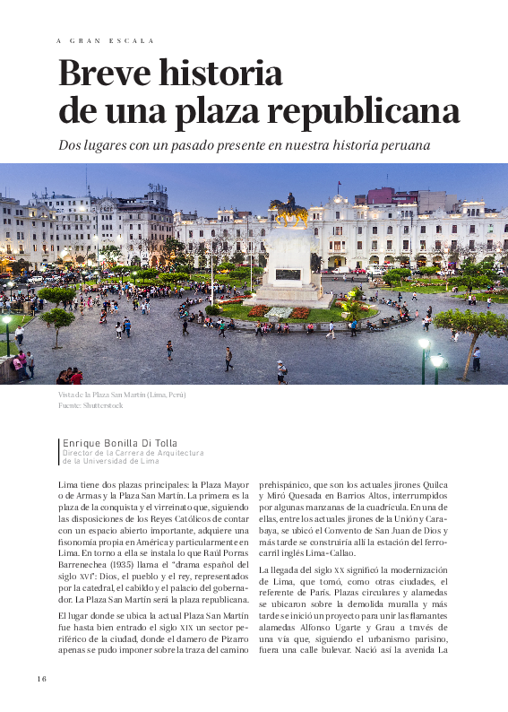 (PDF) Breve historia de una plaza republicana: dos lugares con un ...