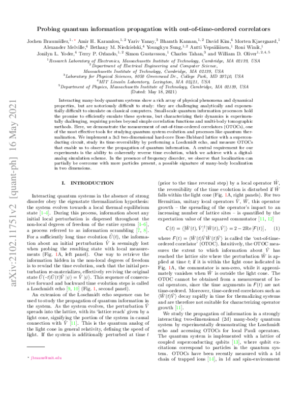 (PDF) Probing quantum information propagation with out-of-time-ordered ...