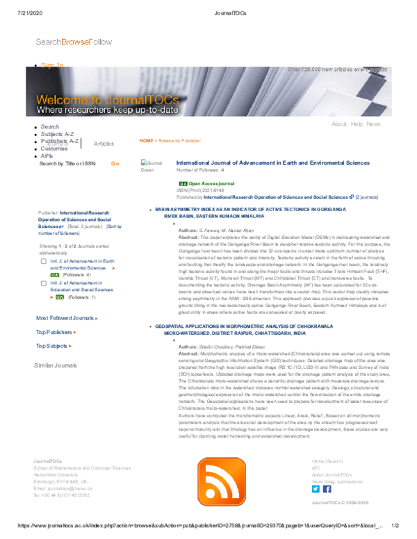 (PDF) BASIN ASYMMETRY INDEX AS AN INDICATOR OF ACTIVE TECTONICS IN ...