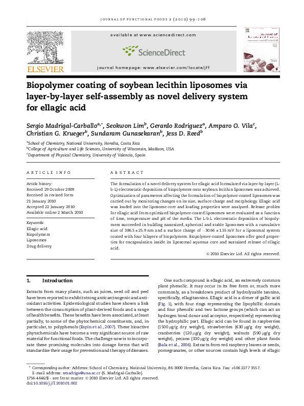 (PDF) Biopolymer coating of soybean lecithin liposomes via layer-by ...