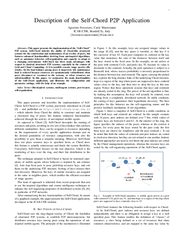 (PDF) Description of the Self-Chord P2P Application | Carlo Mastroianni ...