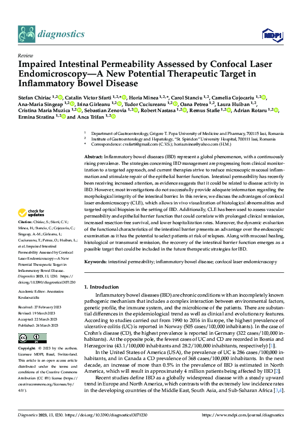 (PDF) Impaired Intestinal Permeability Assessed by Confocal Laser ...