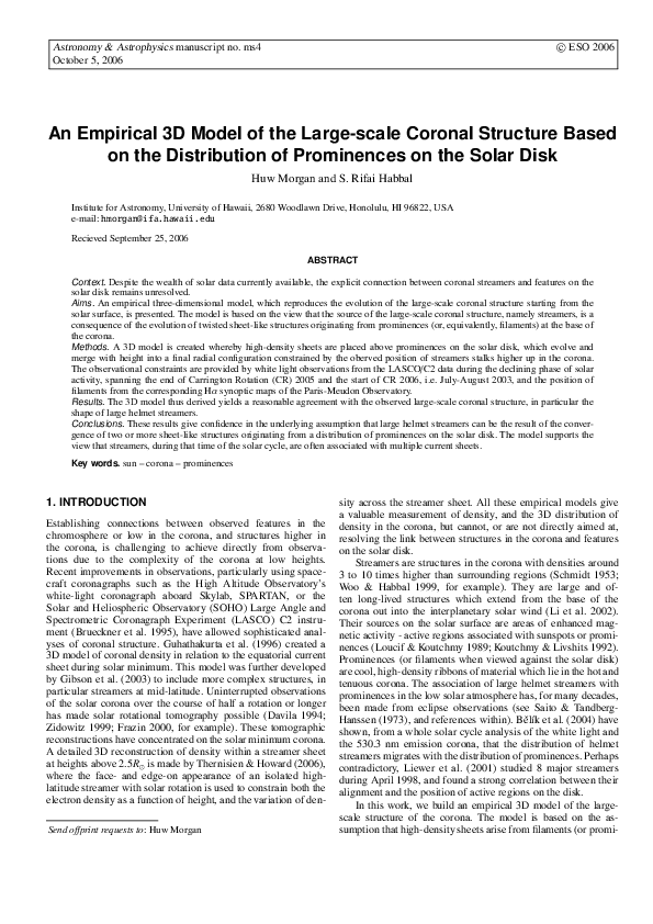 (PDF) An empirical 3D model of the large-scale coronal structure based ...