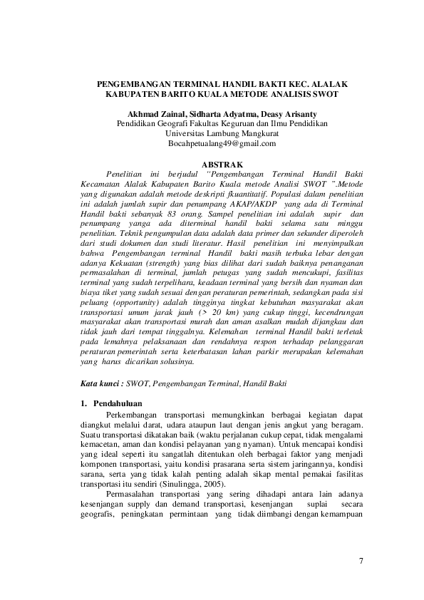 (PDF) Pengembangan Terminal Handil Bakti Kec. Alalak Kabupaten Barito ...