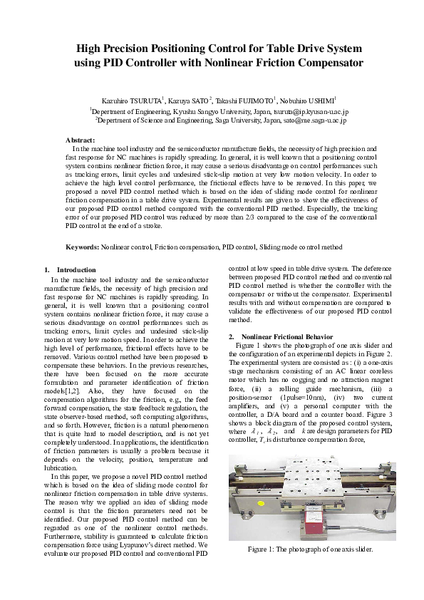 (PDF) High Precision Positioning Control for Table Drive System using ...