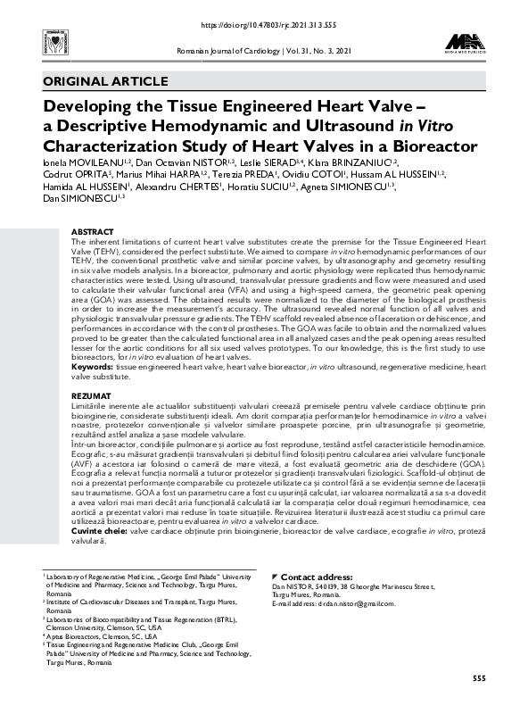 (PDF) Developing the Tissue Engineered Heart Valve – a Descriptive ...