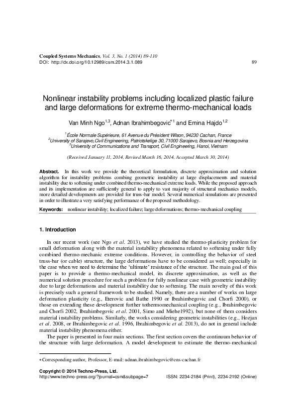 (PDF) Nonlinear instability problems including localized plastic ...
