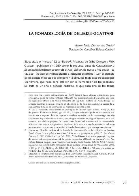 (PDF) Deleuze and Guattari