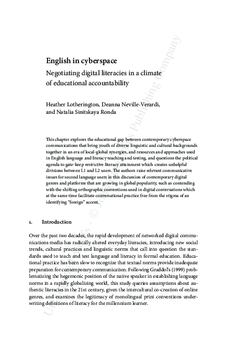 (PDF) English in cyberspace