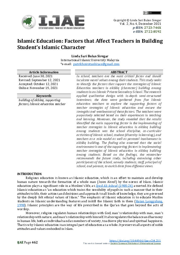 (PDF) Islamic Education