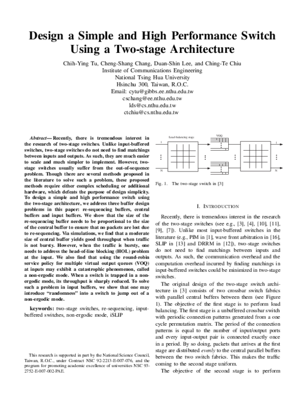 (PDF) Design a simple and high performance switch using a two-stage ...