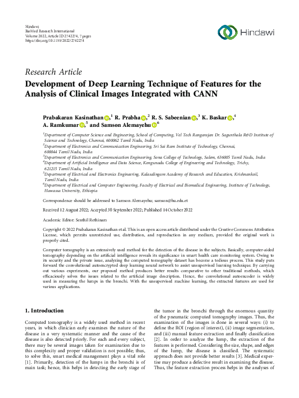 (PDF) Development of Deep Learning Technique of Features for the ...