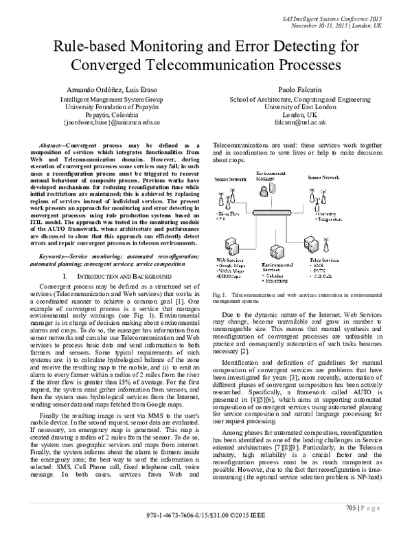 Pdf Rule Based Monitoring And Error Detecting For Converged