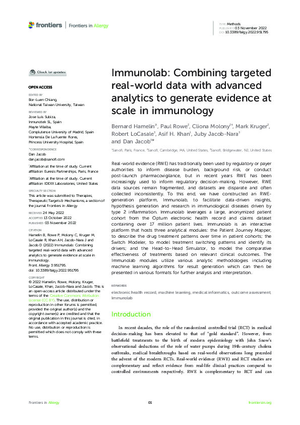 (PDF) Immunolab: Combining targeted real-world data with advanced ...