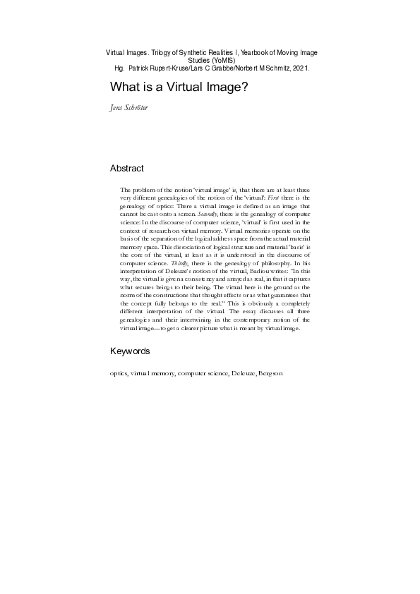 (PDF) What is a Virtual Image?