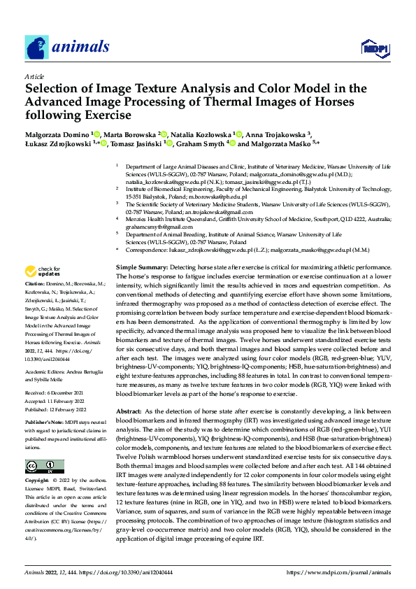 (PDF) Selection of Image Texture Analysis and Color Model in the Advanced Image Processing of ...