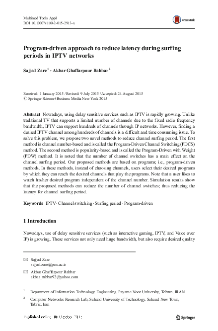 (PDF) Program-driven approach to reduce latency during surfing periods ...