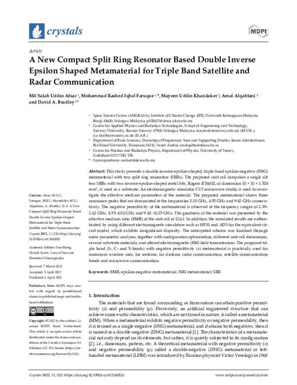 (PDF) A New Compact Split Ring Resonator Based Double Inverse Epsilon Shaped Metamaterial for ...