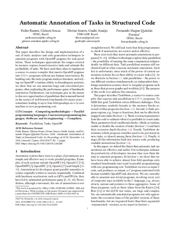 (PDF) Automatic annotation of tasks in structured code | Pedro Manuel Martell Ramos - Academia.edu