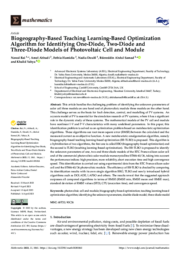 (PDF) Biogeography-Based Teaching Learning-Based Optimization Algorithm ...