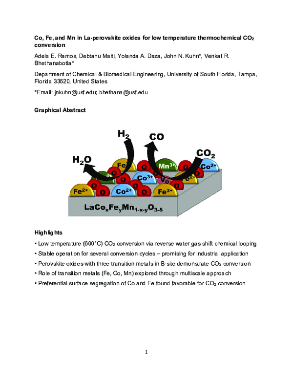 (PDF) Co, Fe, and Mn in La-perovskite oxides for low temperature ...