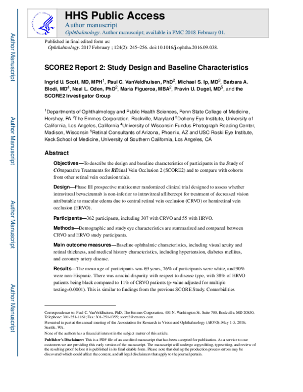(PDF) SCORE2 Report 2
