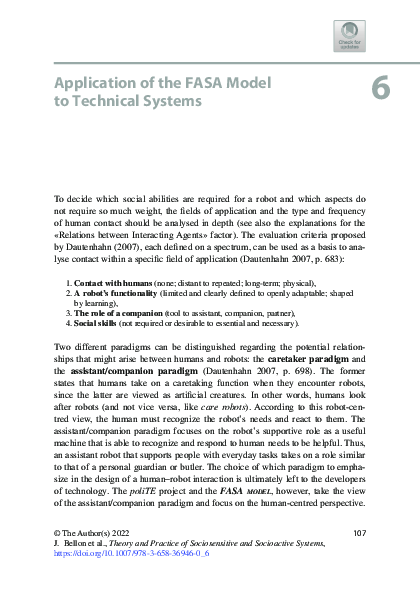 (PDF) Application of the FASA Model to Technical Systems | Jacqueline ...