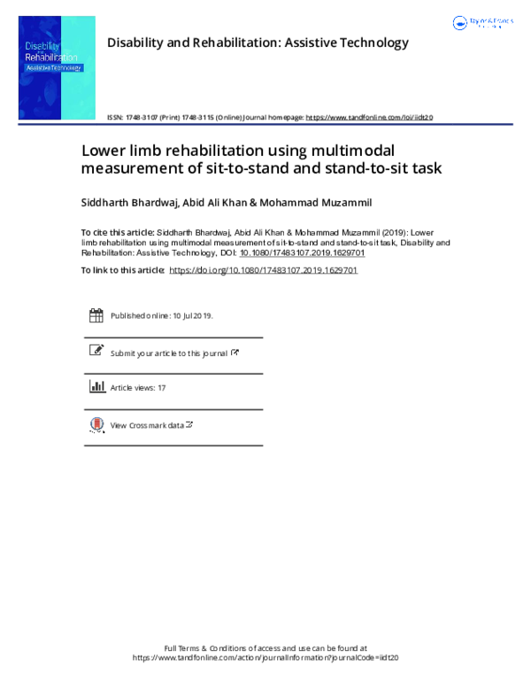 (PDF) Lower limb rehabilitation using multimodal measurement of sit-to ...