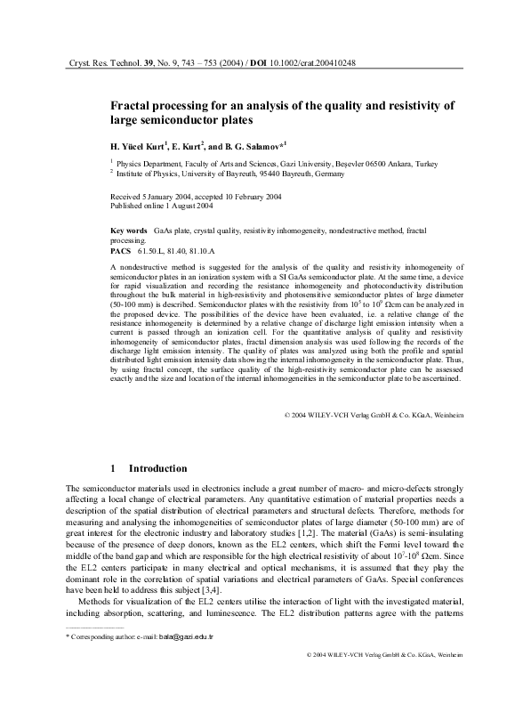 (PDF) Fractal processing for an analysis of the quality and resistivity ...