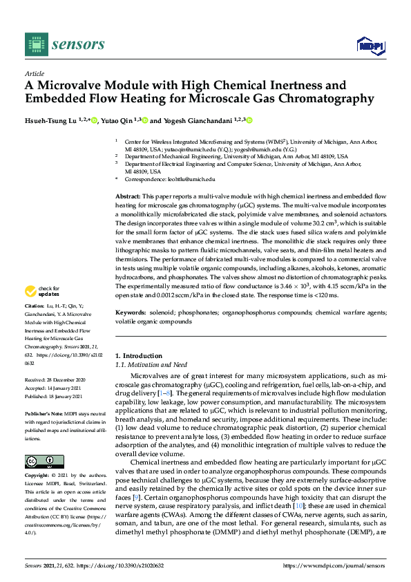 A Microvalve Module with High Chemical Inertness and Embedded Flow ...