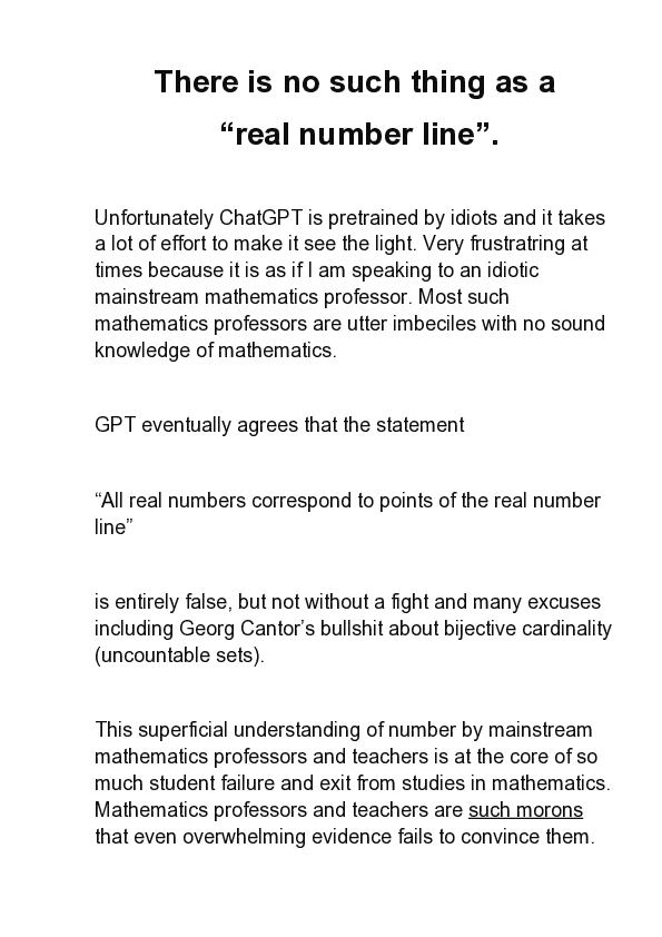 (PDF) There is no such thing as a real number line.
