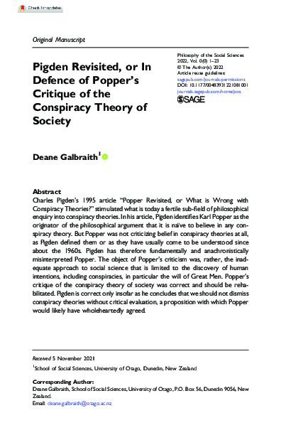 (PDF) Pigden Revisited, or In Defence of Popper's Critique of the ...