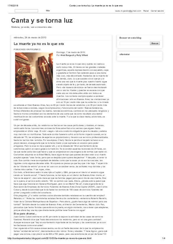 (PDF) 7/6/2018 Canta y se torna luz: La muerte ya no es lo que era