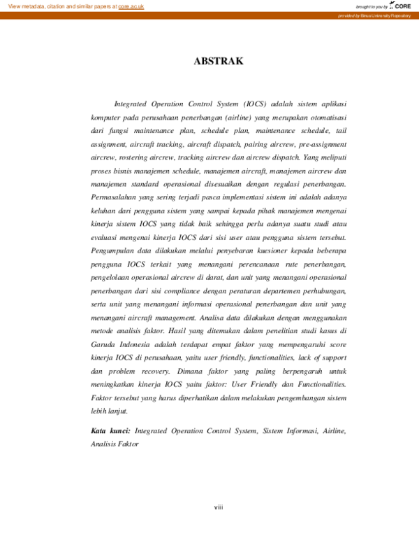 (PDF) Evaluasi Kinerja Integrated Operation Control System Untuk ...