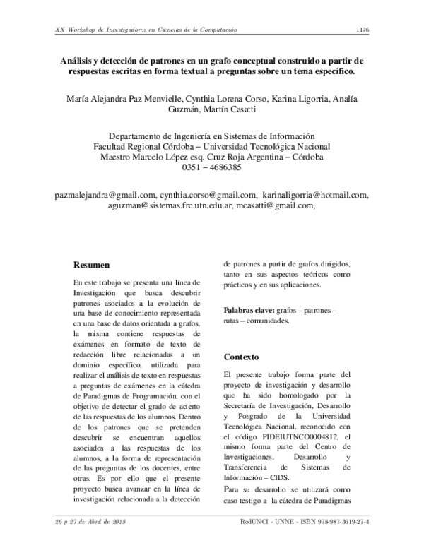(PDF) Análisis y detección de patrones en un grafo conceptual ...