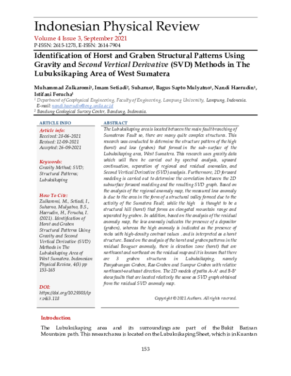 (PDF) Identification of Horst and Graben Structural Patterns Using ...