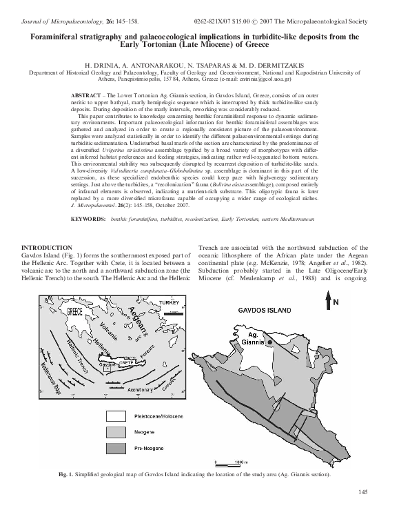 (PDF) Foraminiferal stratigraphy and palaeoecological implications in ...