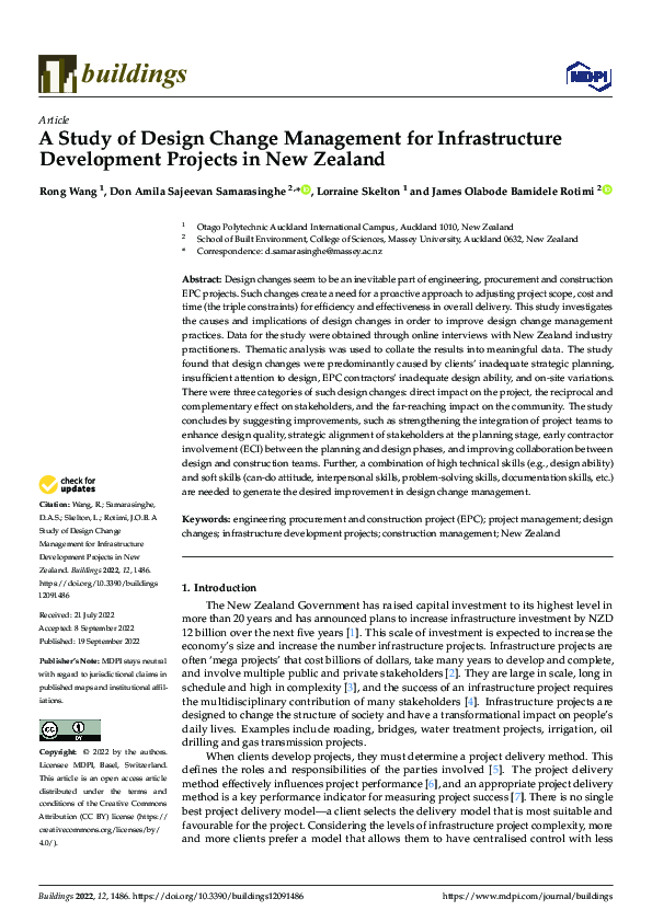 (PDF) A Study of Design Change Management for Infrastructure ...