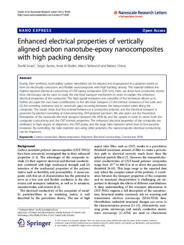 (PDF) Enhanced electrical properties of vertically aligned carbon ...