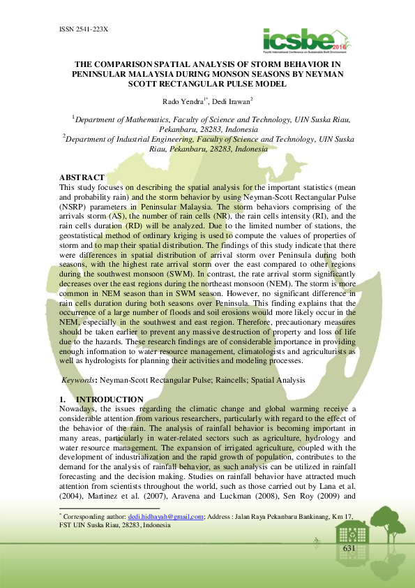 (PDF) The Comparison Spatial Analysis of Storm Behavior in Peninsular Malaysia During Monson ...