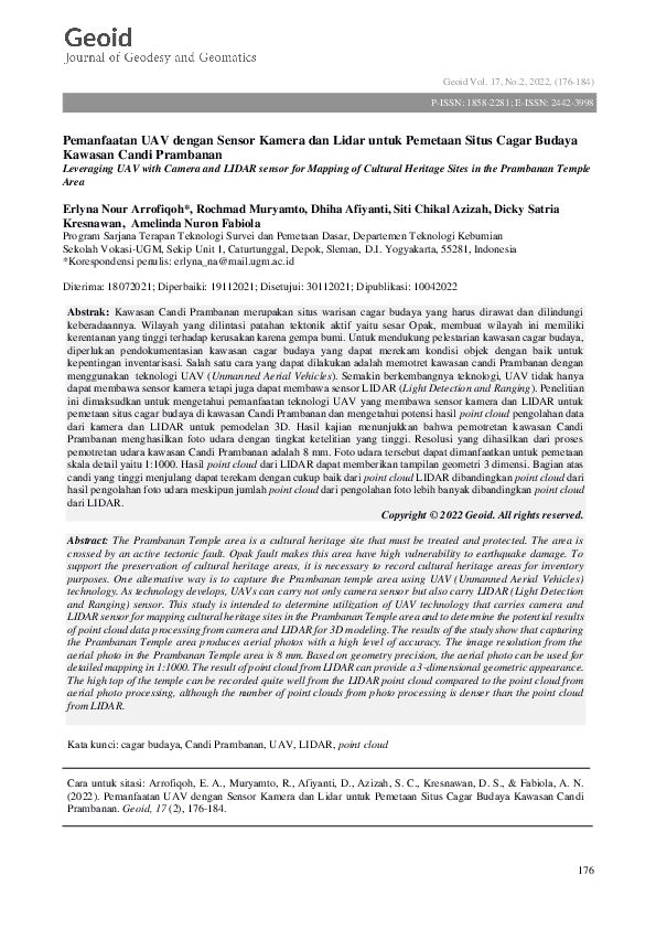 (PDF) Pemanfaatan UAV dengan Sensor Kamera dan Lidar untuk Pemetaan ...