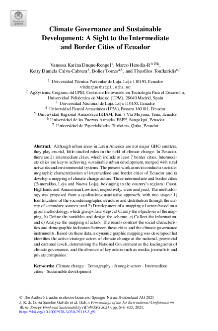 (PDF) Climate Governance and Sustainable Development: A Sight to the ...