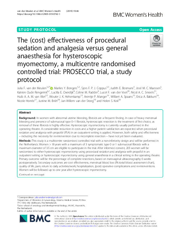 The (cost) effectiveness of procedural sedation and analgesia versus ...