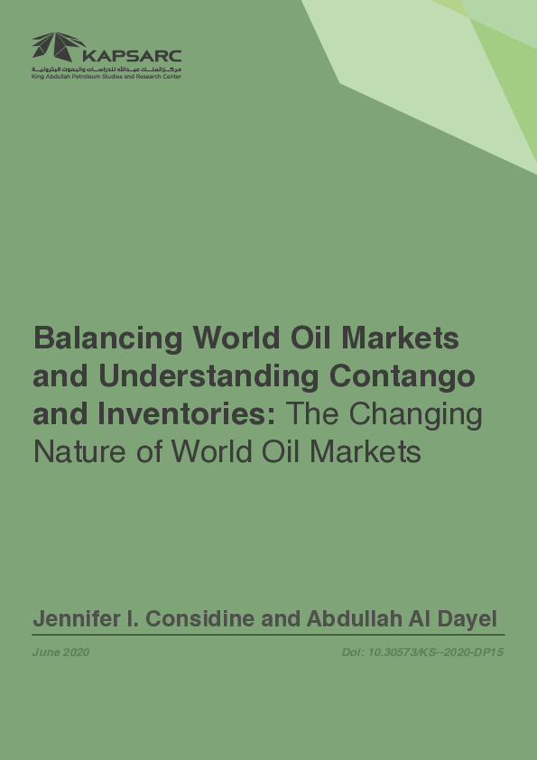 (PDF) Balancing World Oil Markets and Understanding Contango and ...