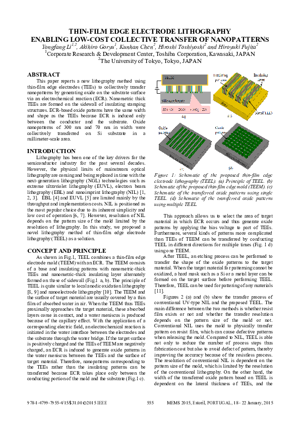 (PDF) Thin-film edge electrode lithography enabling low-cost collective ...