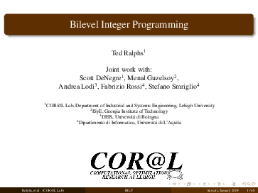 (PDF) Bilevel Integer Programming